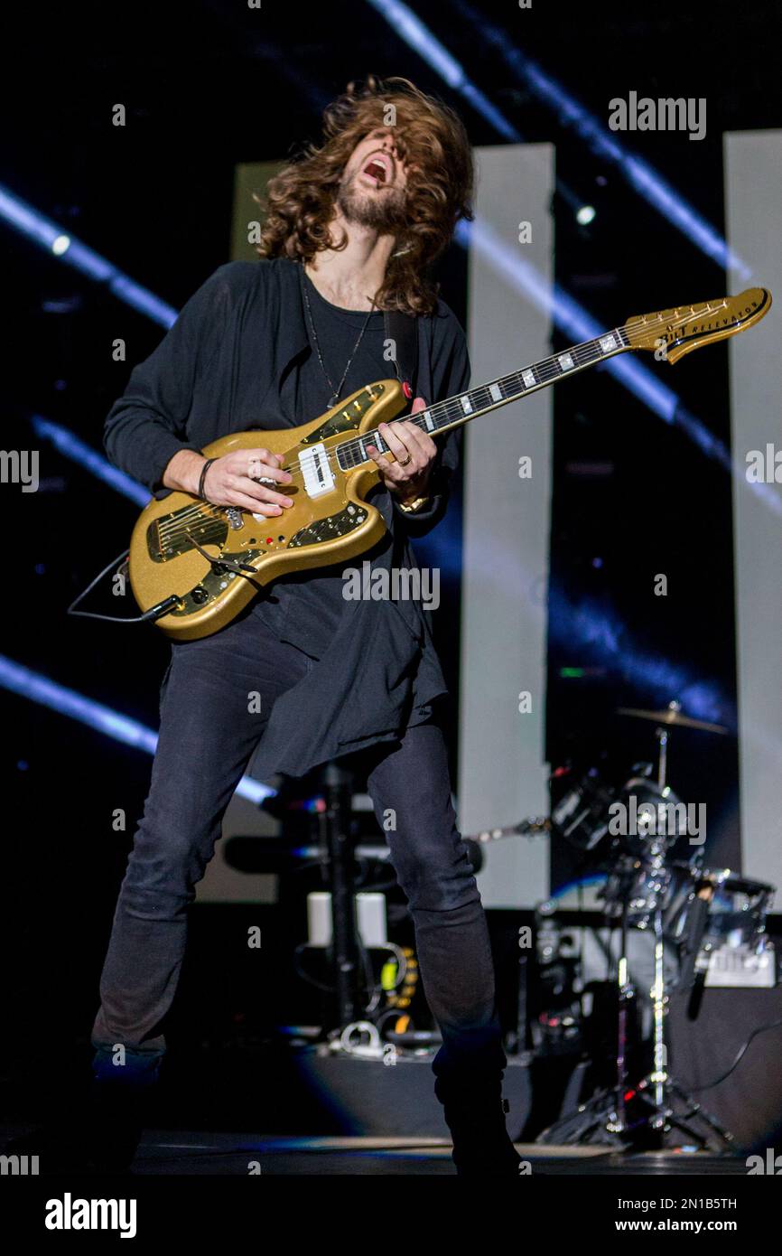 Guitarist Daniel Wayne Sermon of Imagine Dragons performs during the ...