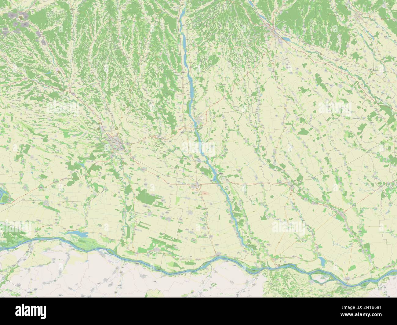 Olt, county of Romania. Open Street Map Stock Photo - Alamy