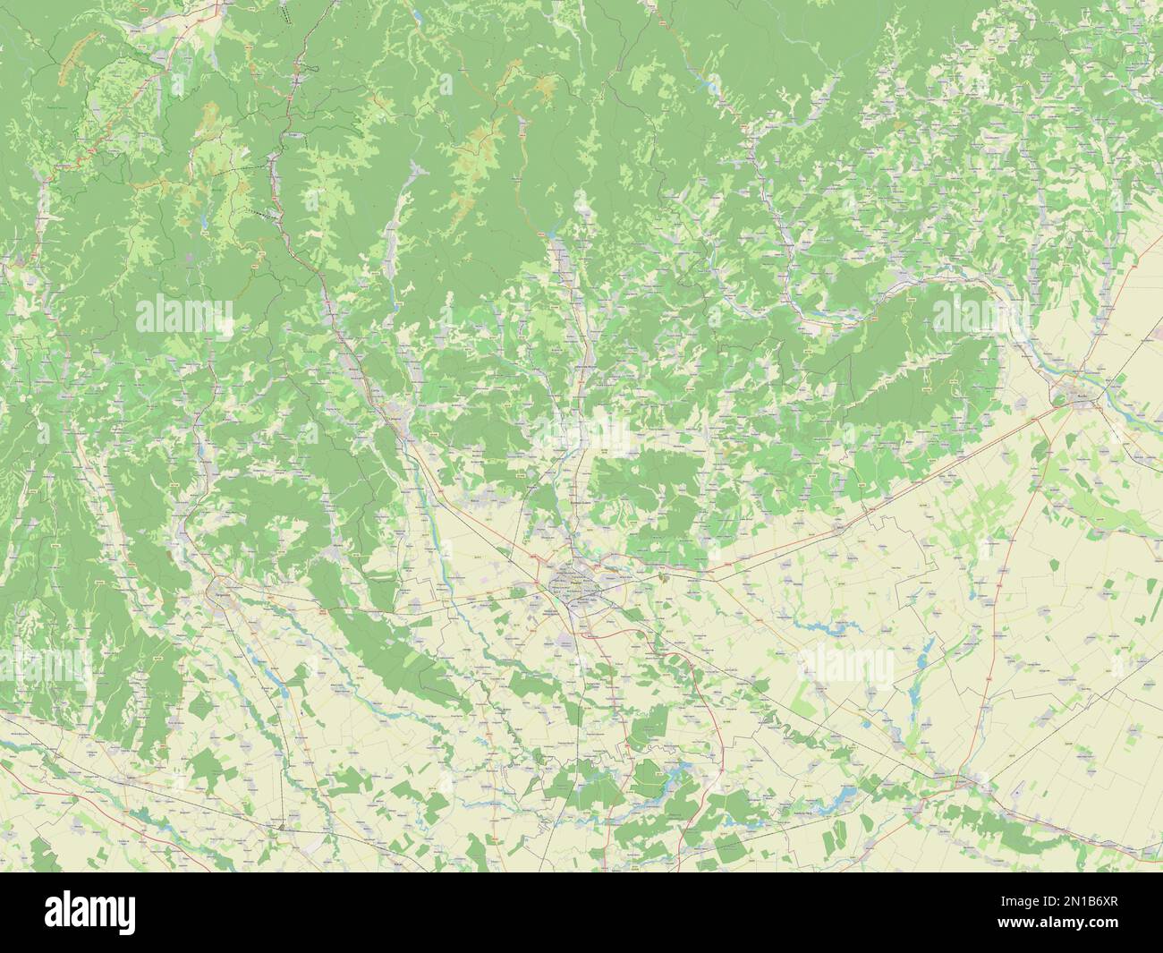 Prahova, county of Romania. Open Street Map Stock Photo - Alamy