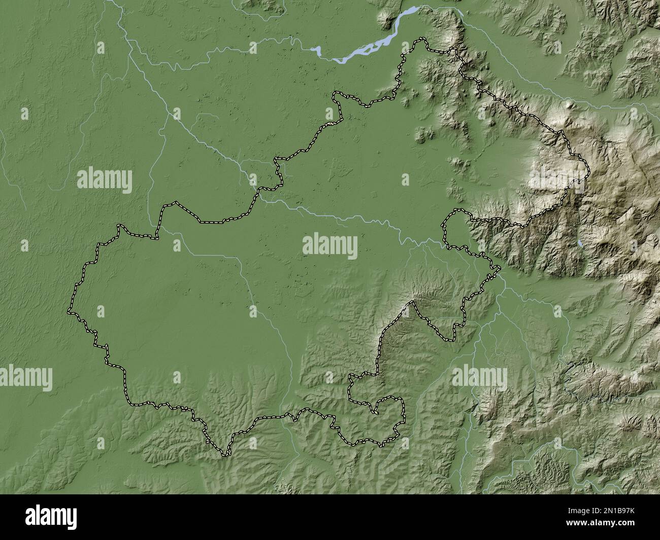 Satu Mare, county of Romania. Elevation map colored in wiki style with ...