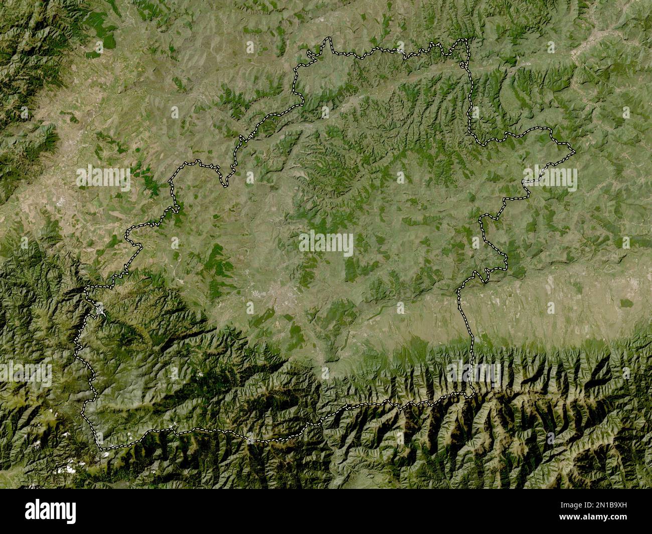Sibiu, county of Romania. Low resolution satellite map Stock Photo - Alamy