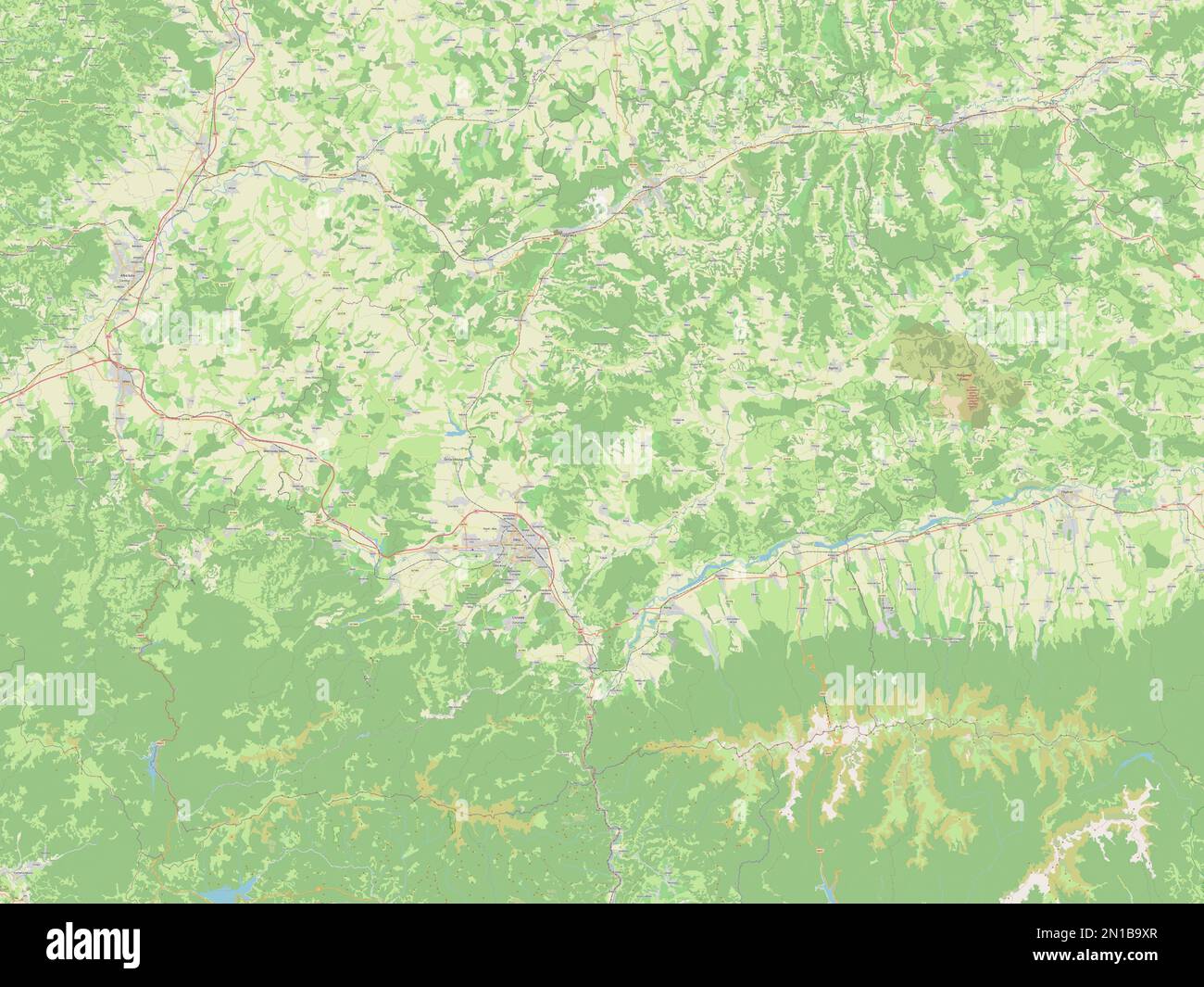 Sibiu, county of Romania. Open Street Map Stock Photo - Alamy
