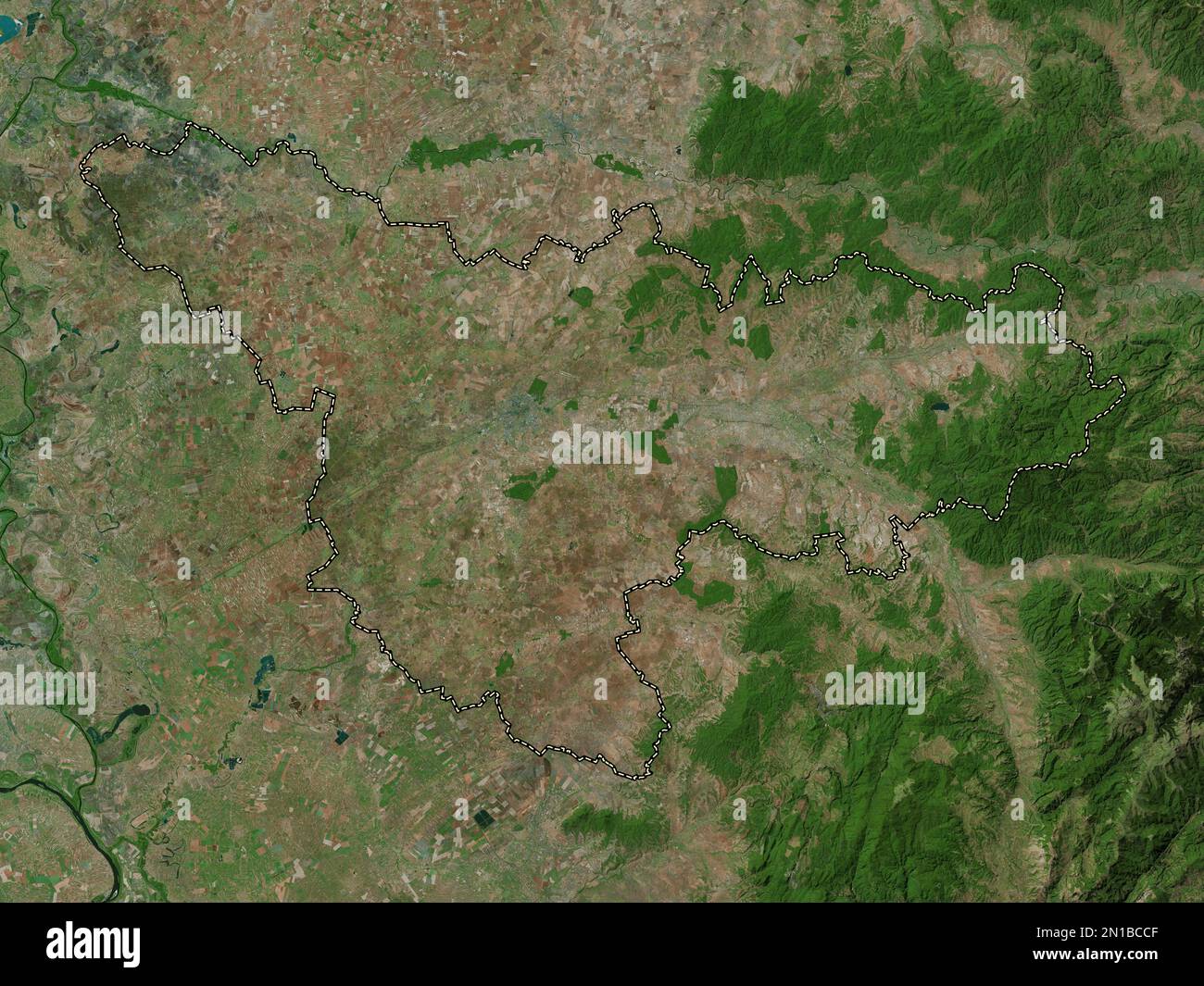 Timis, county of Romania. High resolution satellite map Stock Photo - Alamy
