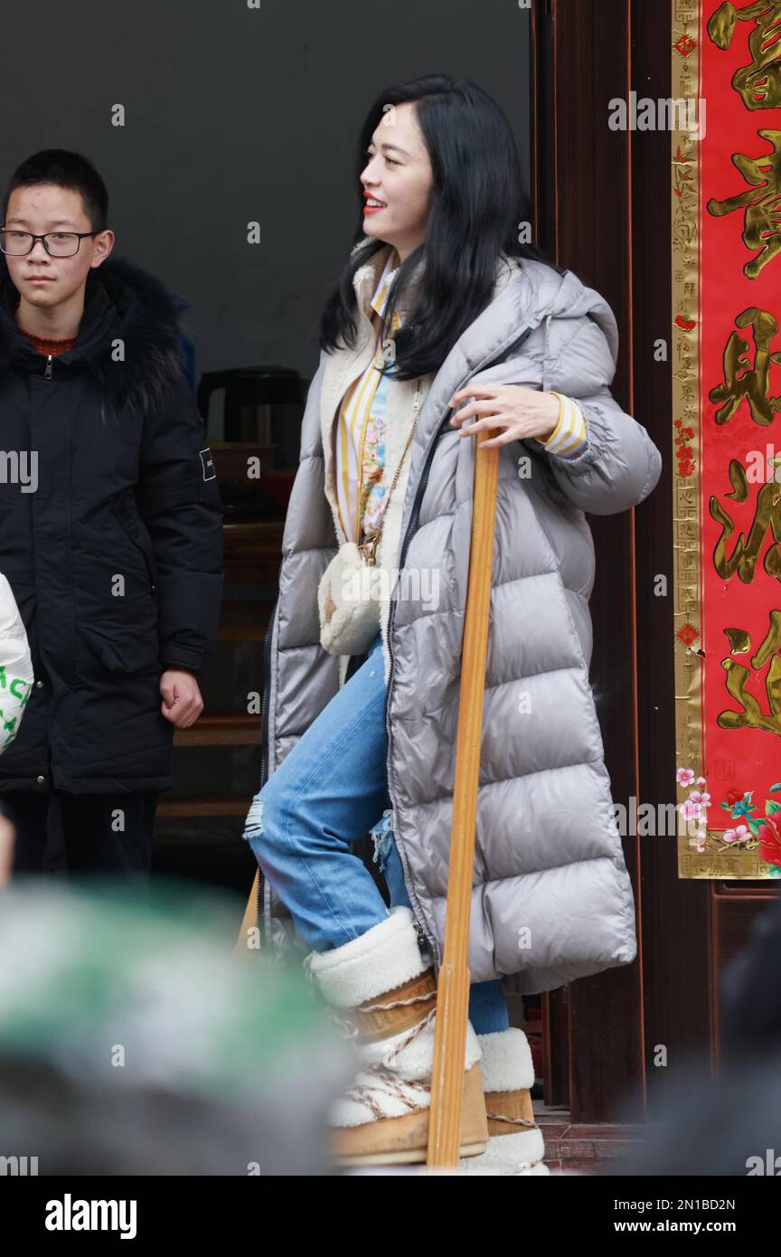 Chinese actress and philanthropist Yao Chen recorded a program in ...