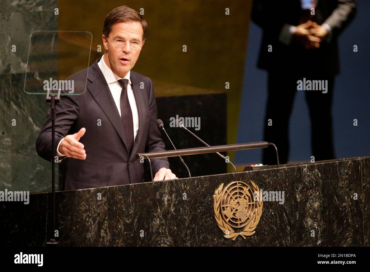Prime Minister of the Netherlands Mark Rutte addresses the Sustainable ...