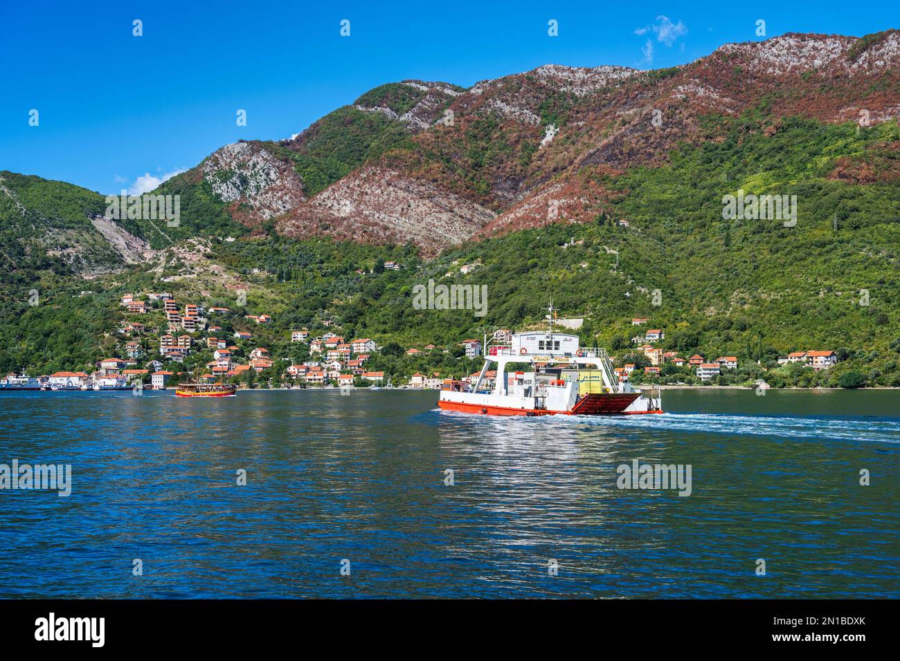 Lepetane - Kamenari Ferry on route to Kamenari on the Bay of Kotor in ...