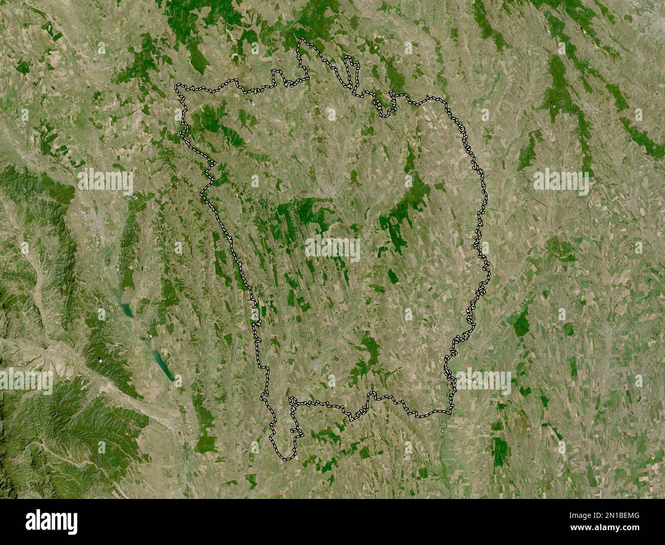 Vaslui, county of Romania. Low resolution satellite map Stock Photo - Alamy