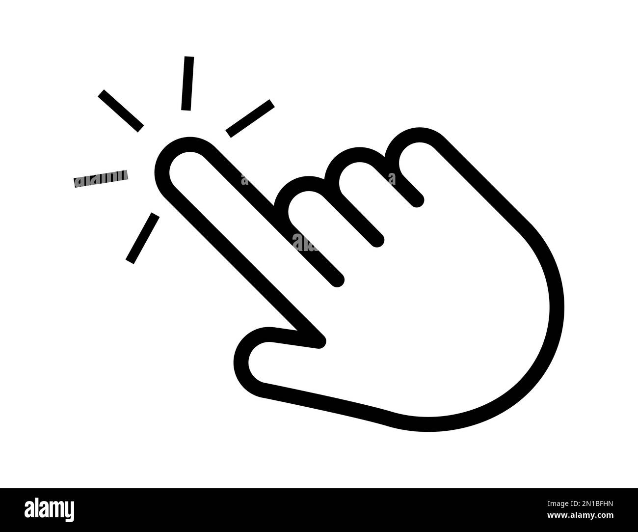 Click Cursor Set Computer Pointer Hand And Arrow Icon Press Pick Action Element Vector Web