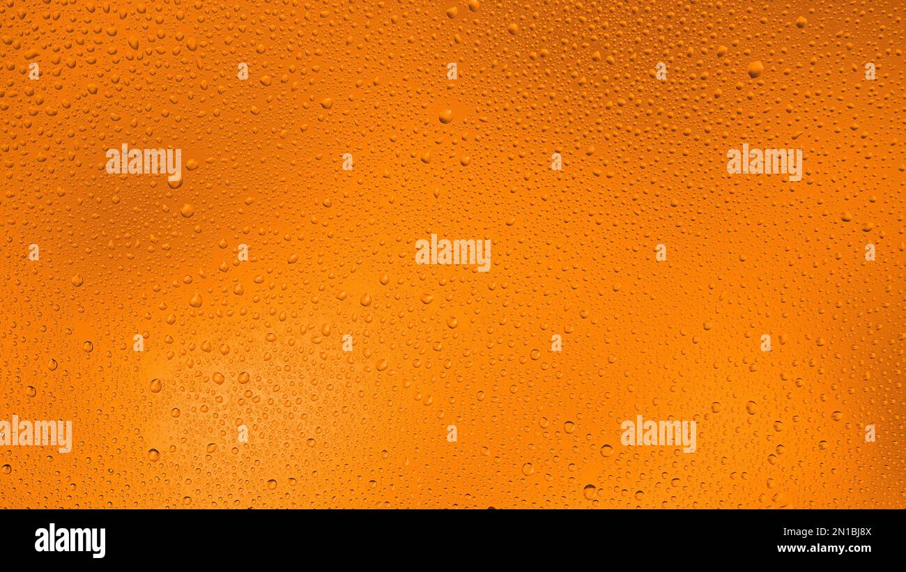 Glowing orange background with contrasting water drops Stock Photo - Alamy