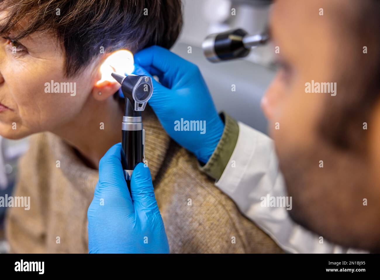 Hearing woman funnel hi-res stock photography and images - Alamy