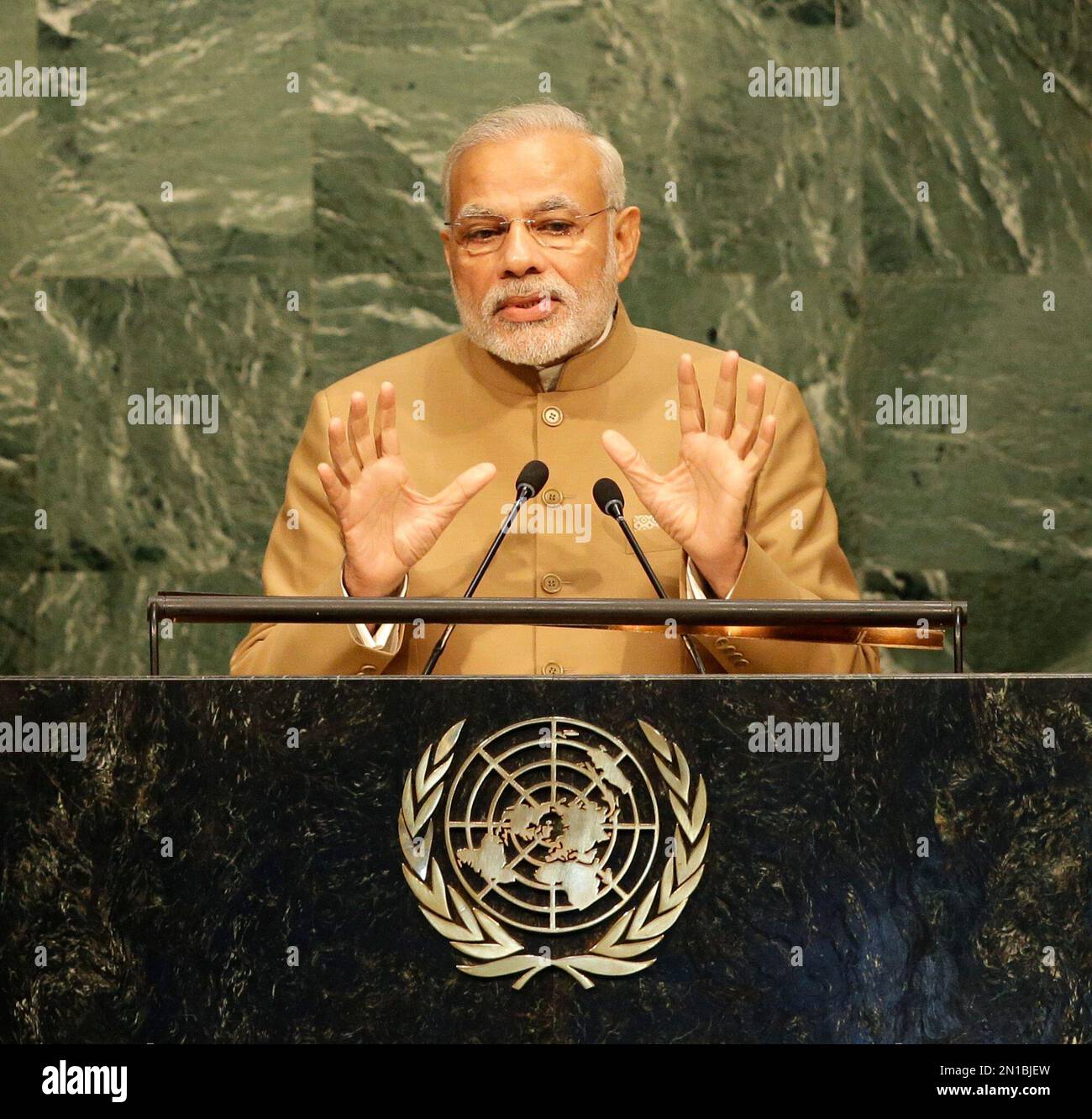 Indian Prime Minister Narendra Modi addresses the 2015 Sustainable ...