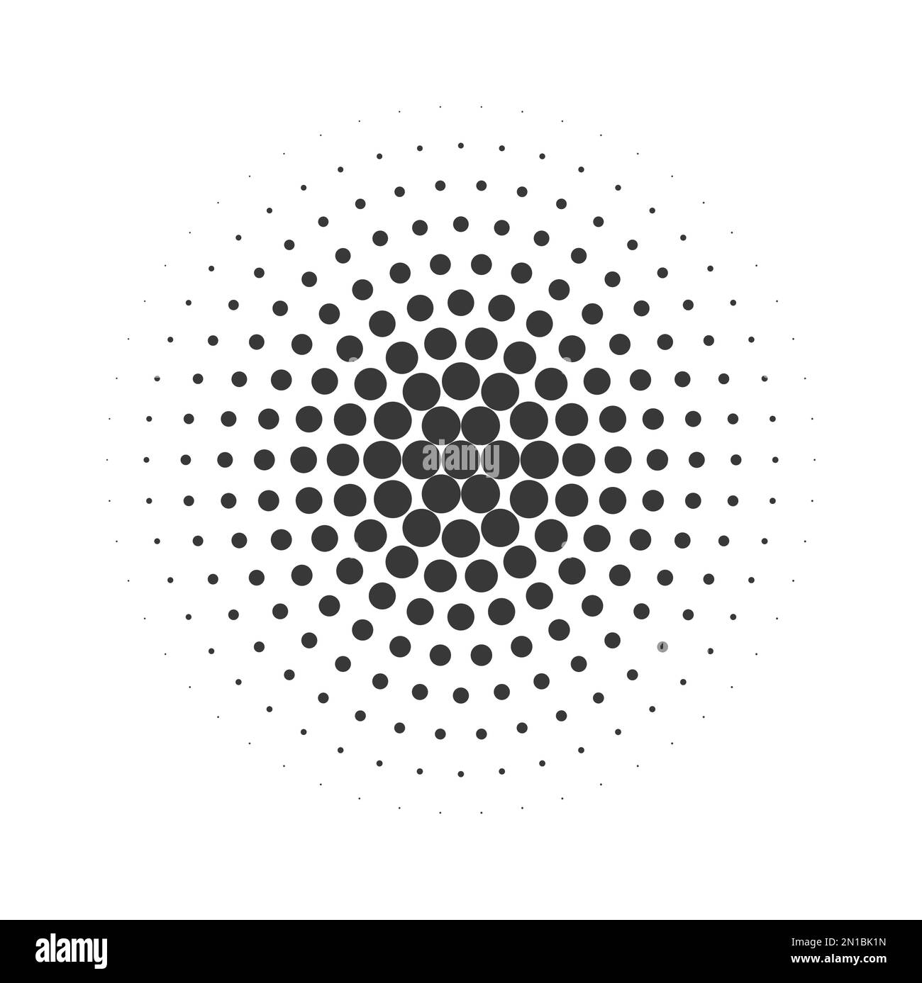 Circle halftone set. Modern dotted circles halftones. Black dotwork ...