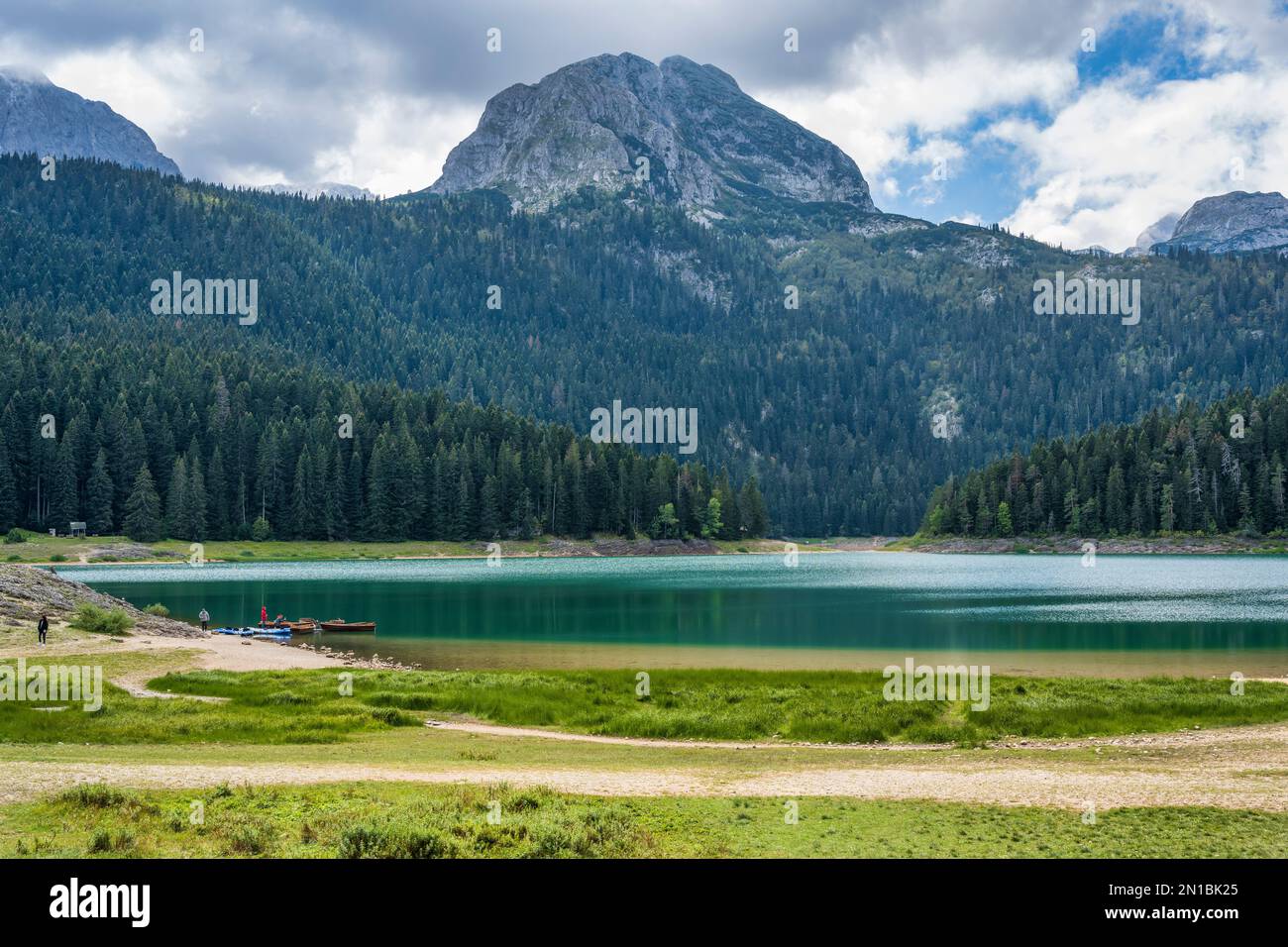 The Black Lake (Crno Jezero), with Meded Peak in the background, in ...
