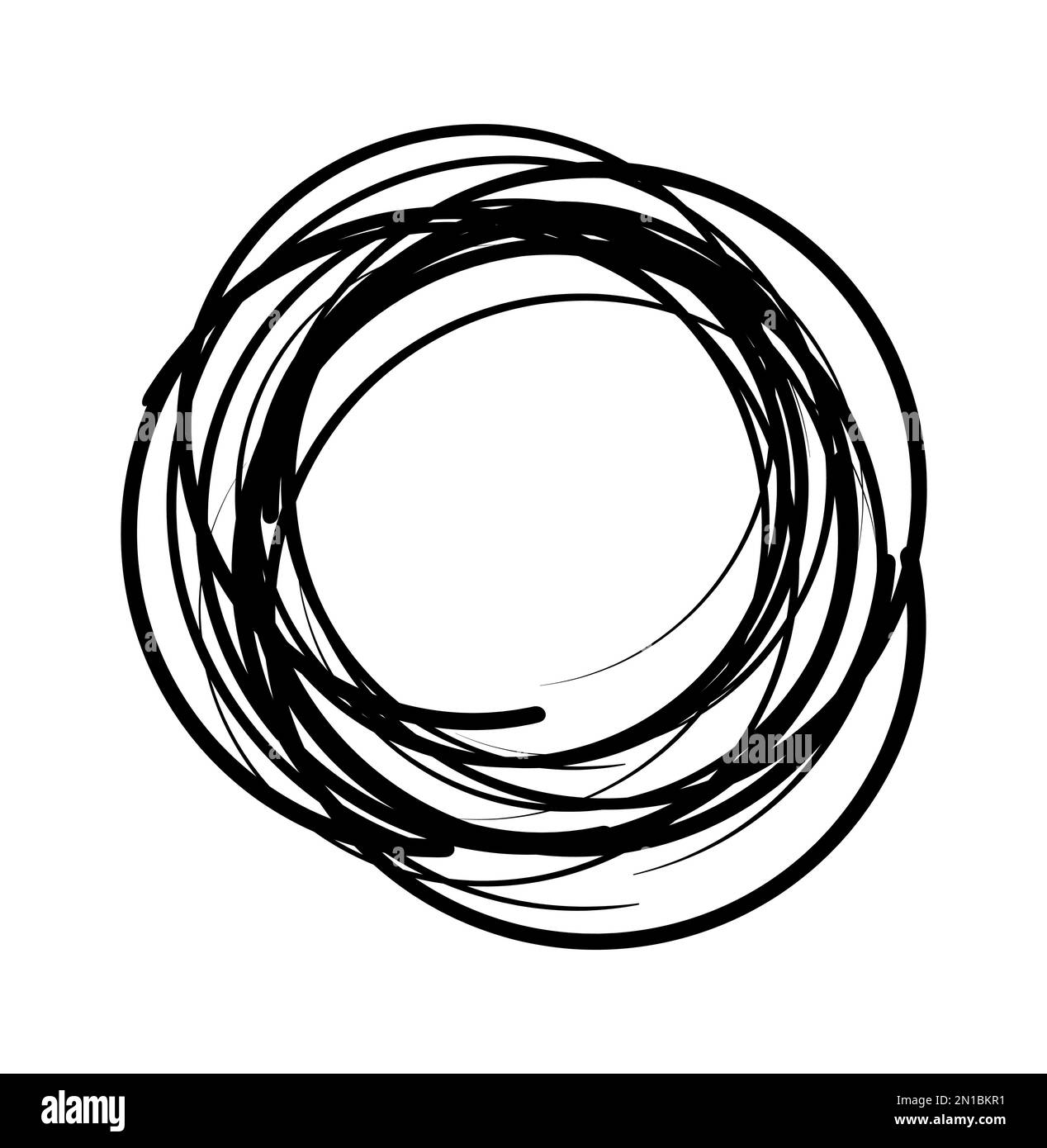 Hand drawn scribble circles set. Doodle circular logo design elements ...