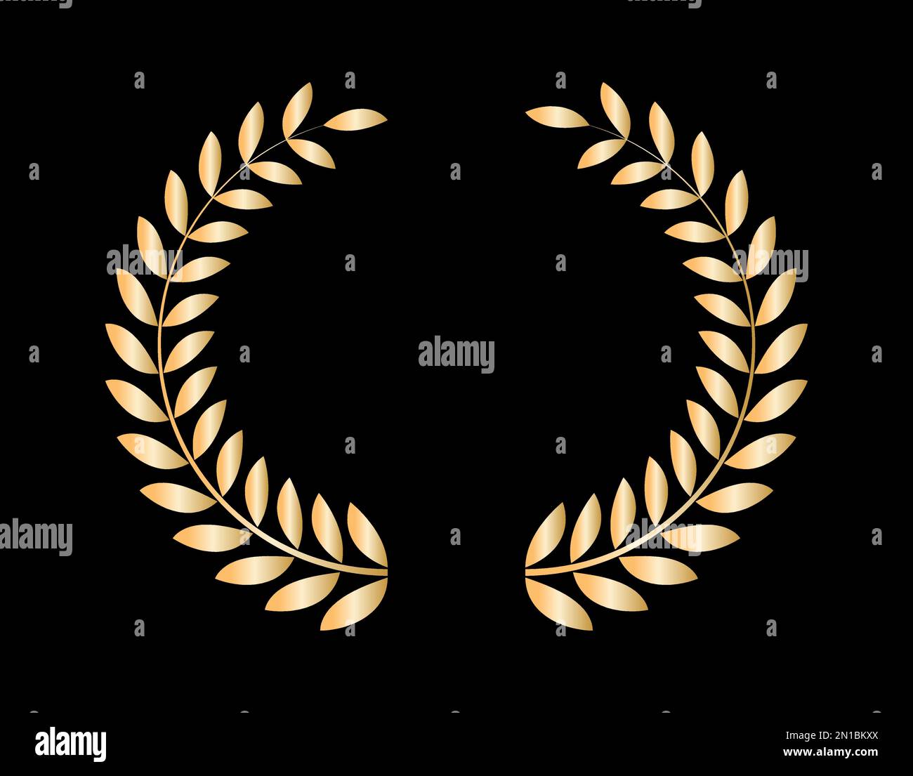 Gold film awards. Golden award wreaths. Vector illustration Stock ...