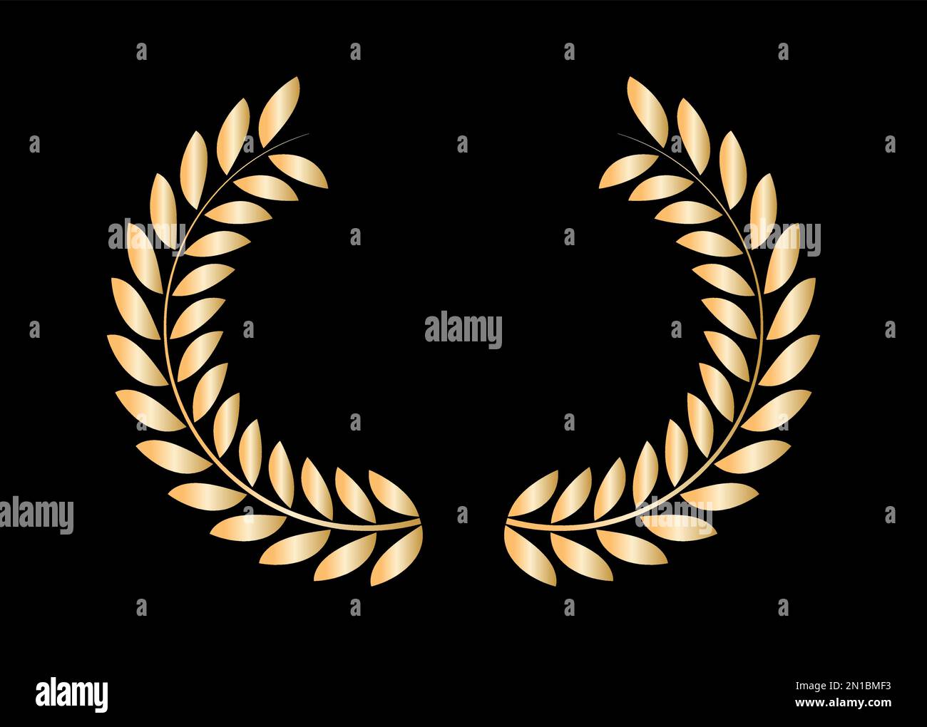 Gold film awards. Golden award wreaths. Vector illustration Stock ...