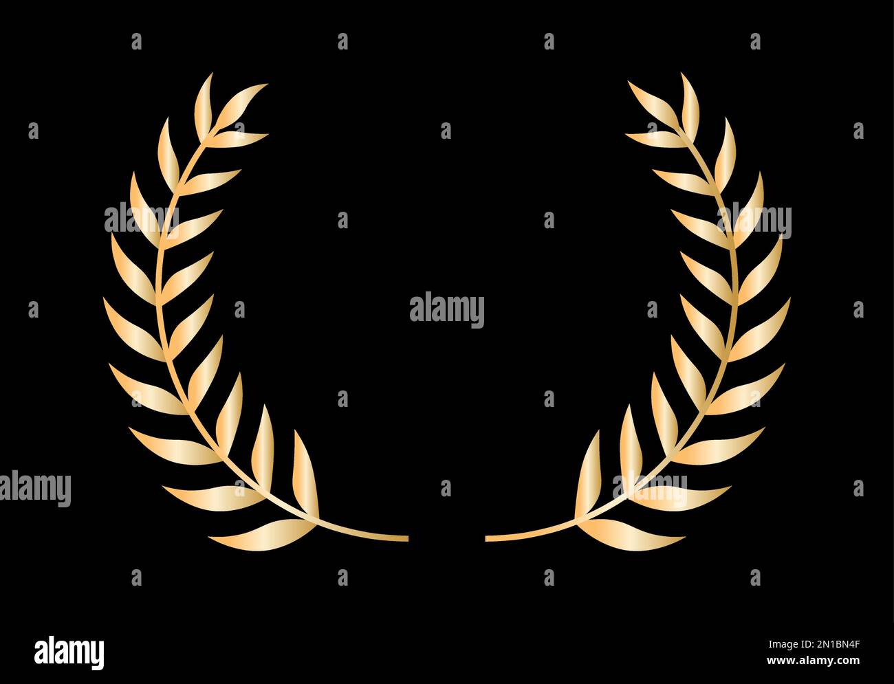 Gold film awards. Golden award wreaths. Vector illustration Stock ...