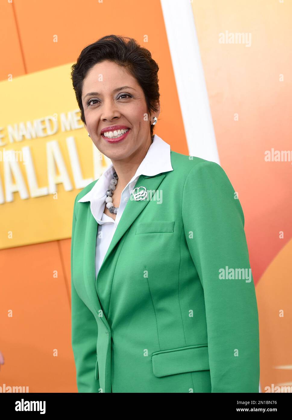 Girl Scouts CEO Anna Maria Chávez attends the premiere of "He Named Me ...