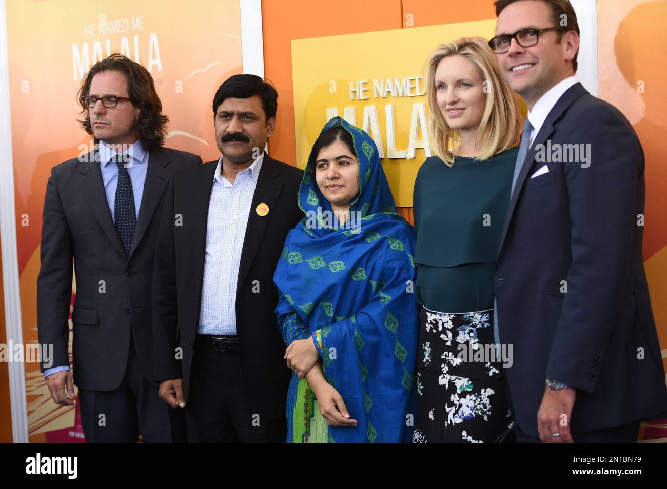 Director Davis Guggenheim, left, Ziauddin Yousafzai, Malala Yousafzai ...