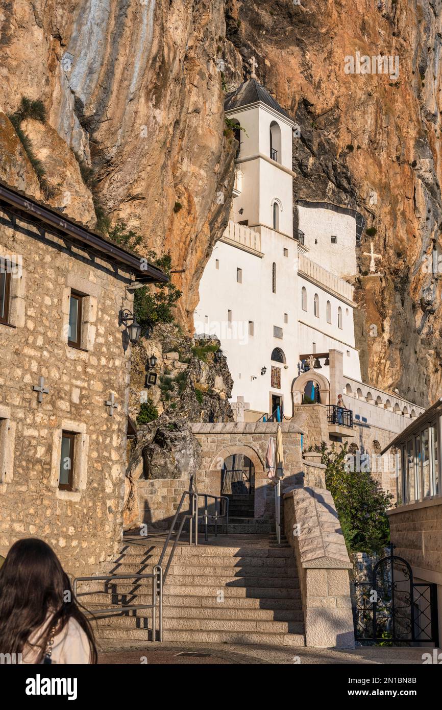 The upper church of Ostrog Monastery, a monastery of the Serbian ...