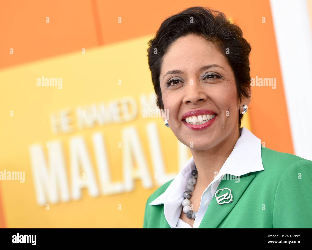 Girl Scouts CEO Anna Maria Chávez attends the premiere of "He Named Me ...