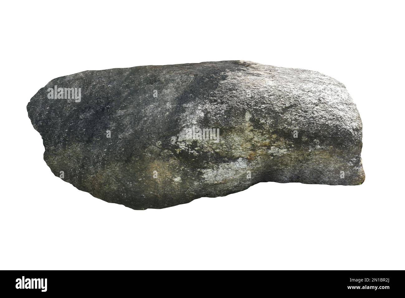 Rock isolated on white background Stock Photo - Alamy