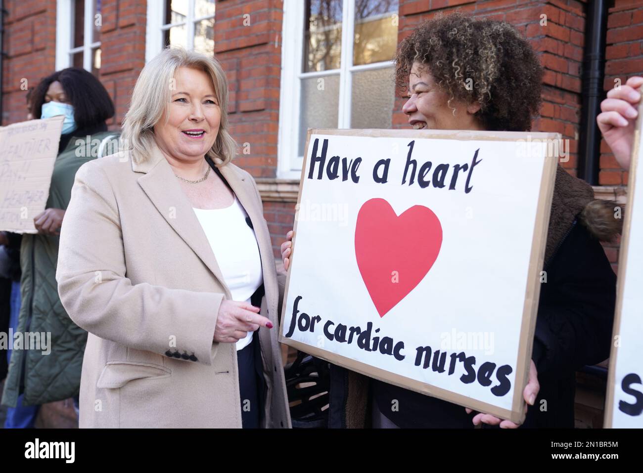 Royal College of Nursing (RCN) general secretary Pat Cullen, speaks to ...