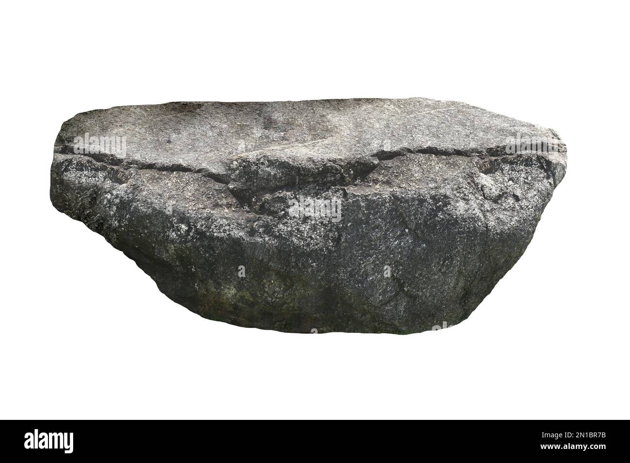 Rock isolated on white background Stock Photo - Alamy