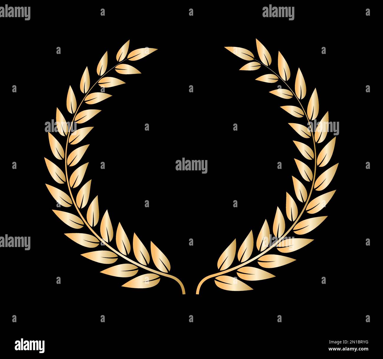 Gold film awards. Golden award wreaths. Vector illustration Stock ...