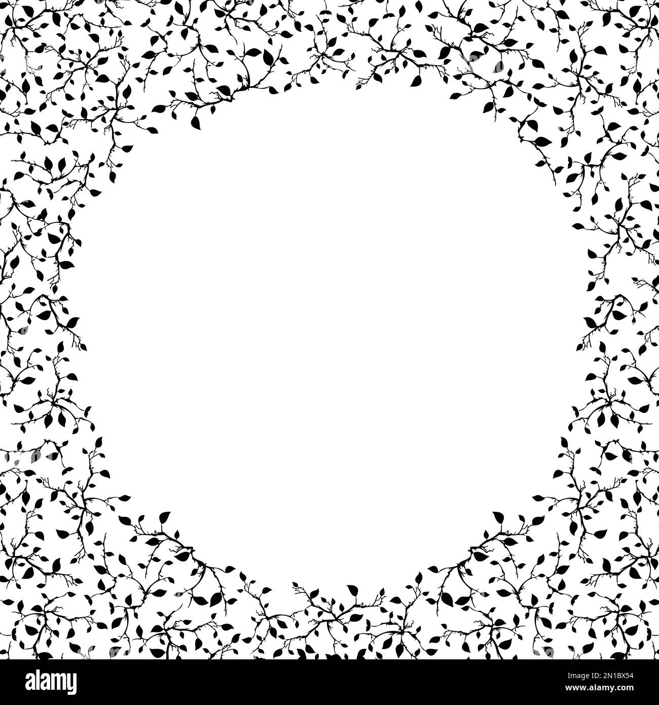 Botanical garden green branches Black and White Stock Photos & Images ...