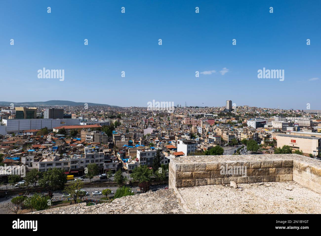 Gazitantep downtown cityscape taken in 2021. Gaziantep is the sixth ...