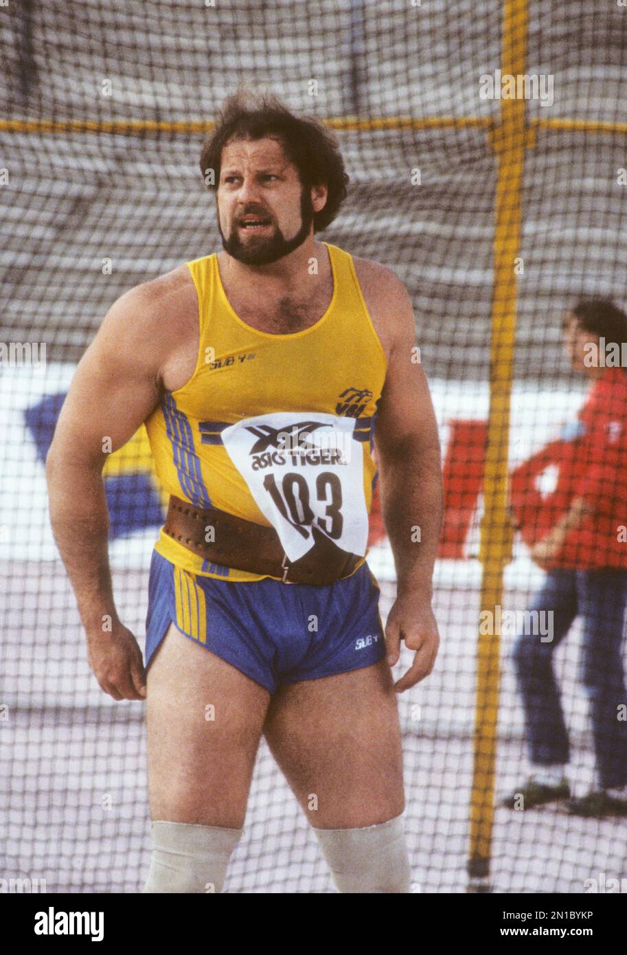 RICKY BRUCH Swedish discus thrower at National fight against Norway in ...