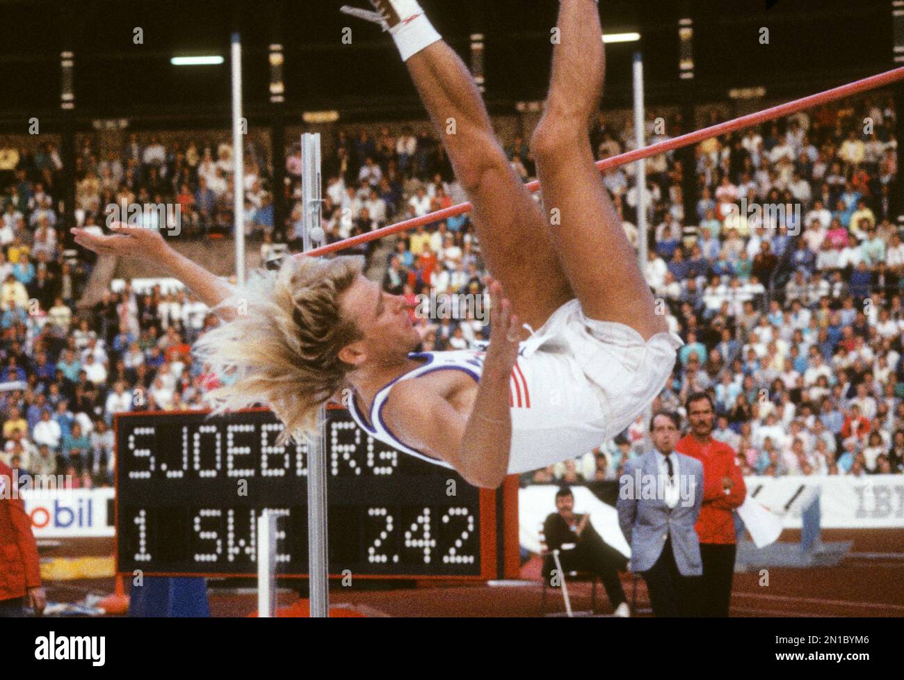 PATRIK SJÖBERG Swedish high jumper sets a new world record at a ...