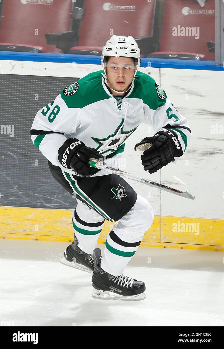 Dallas Stars forward Mattias Janmark (58) skates prior to an NHL ...