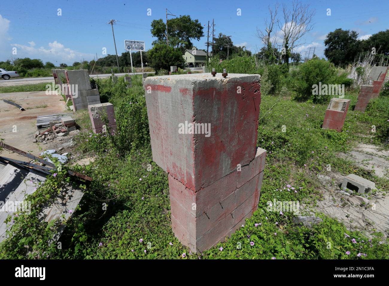 Remnants of a car wash destroyed by Hurricane Rita, nearly ten years ...