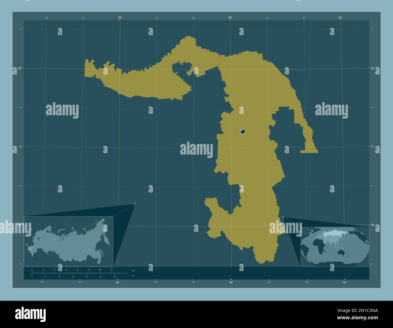 Adygey outline map hi-res stock photography and images - Alamy