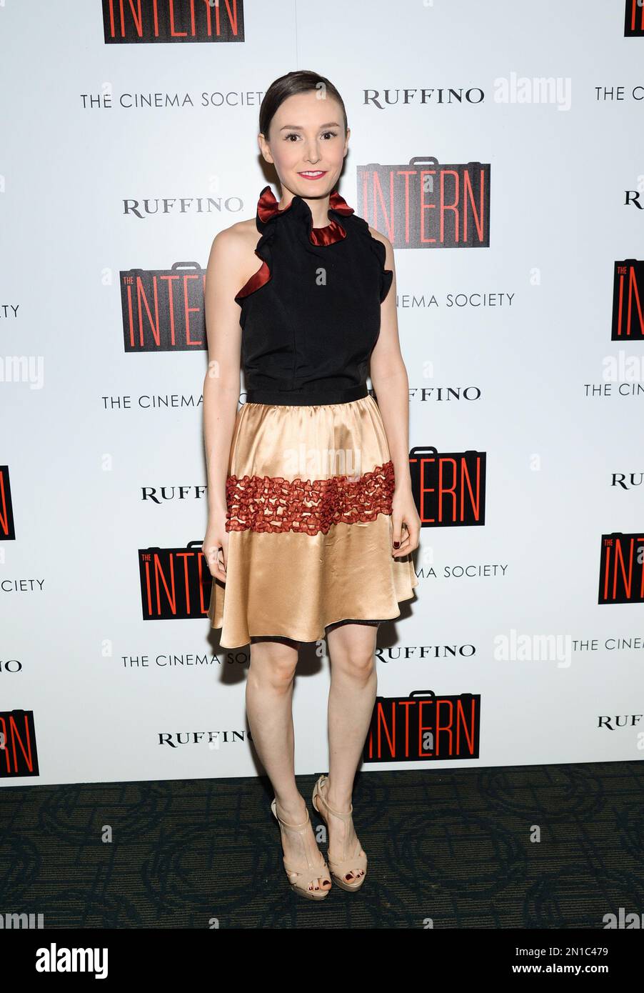 Actress Libby Woodbridge attends a special screening of "The Intern", hosted by The Cinema ...