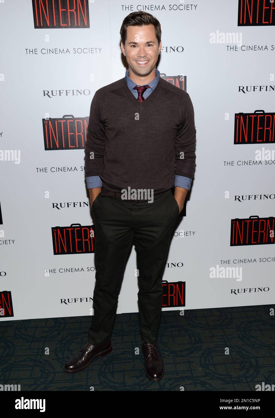 Actor Andrew Rannells attends a special screening of "The Intern ...