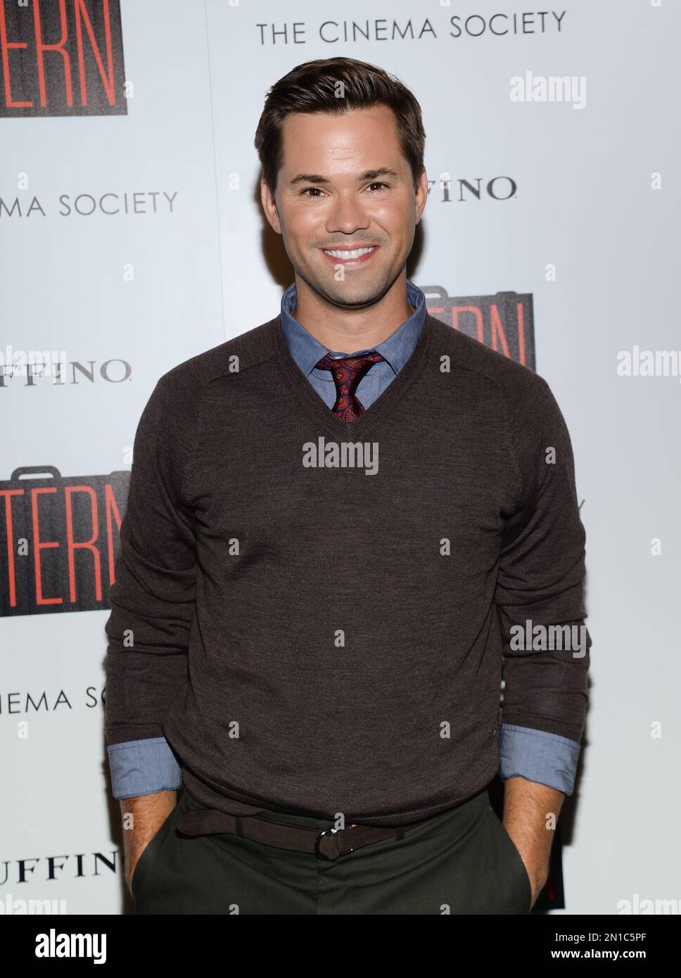 Actor Andrew Rannells attends a special screening of "The Intern", hosted by The Cinema Society ...
