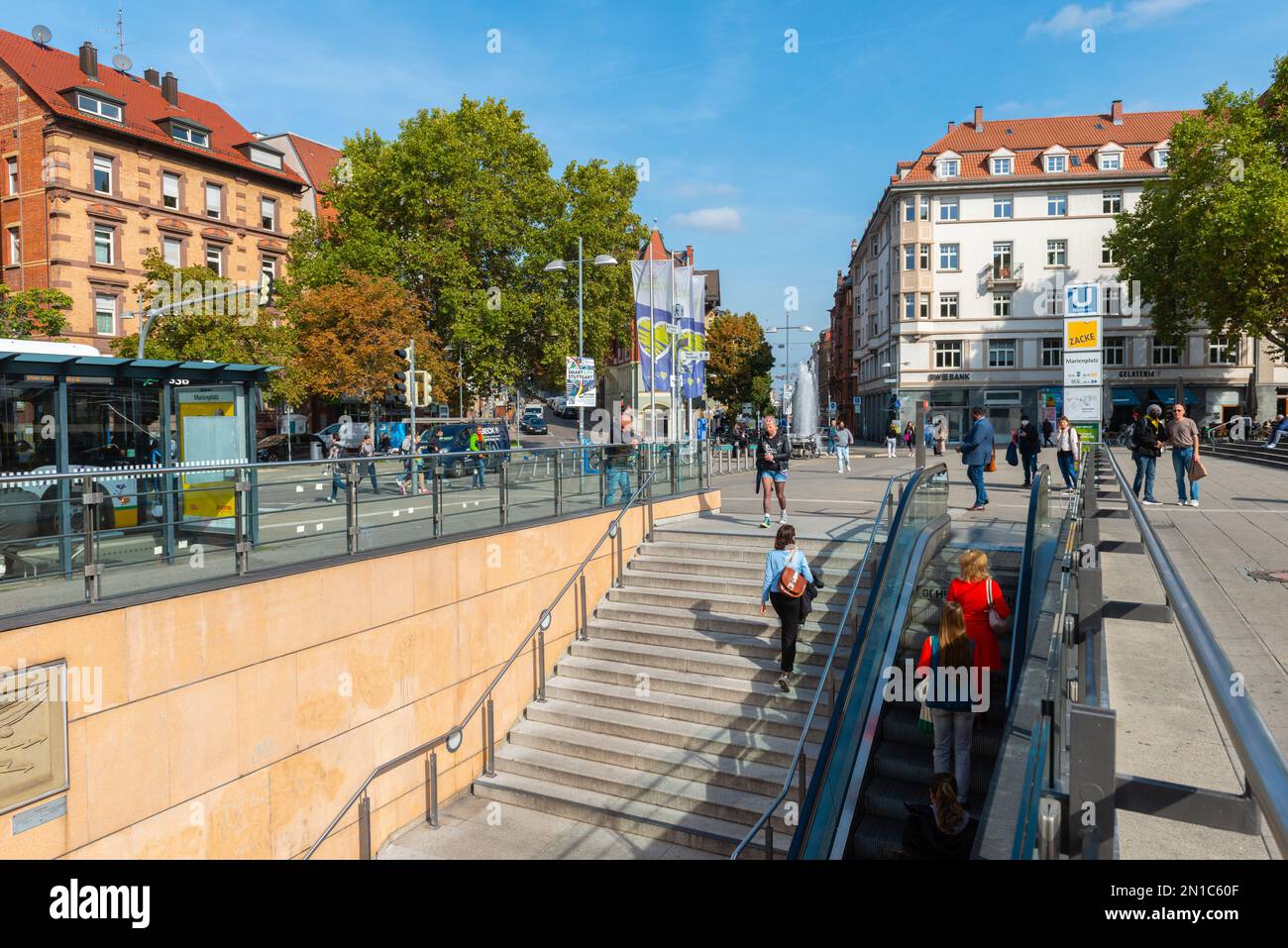 Stuttgart city center bus hi-res stock photography and images - Alamy