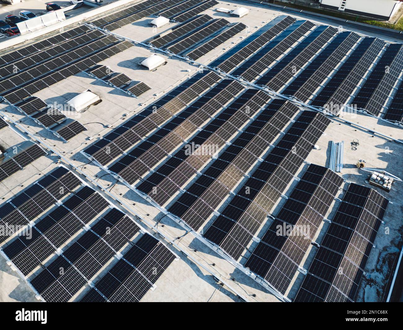 Solar panels covering roof hi-res stock photography and images - Alamy