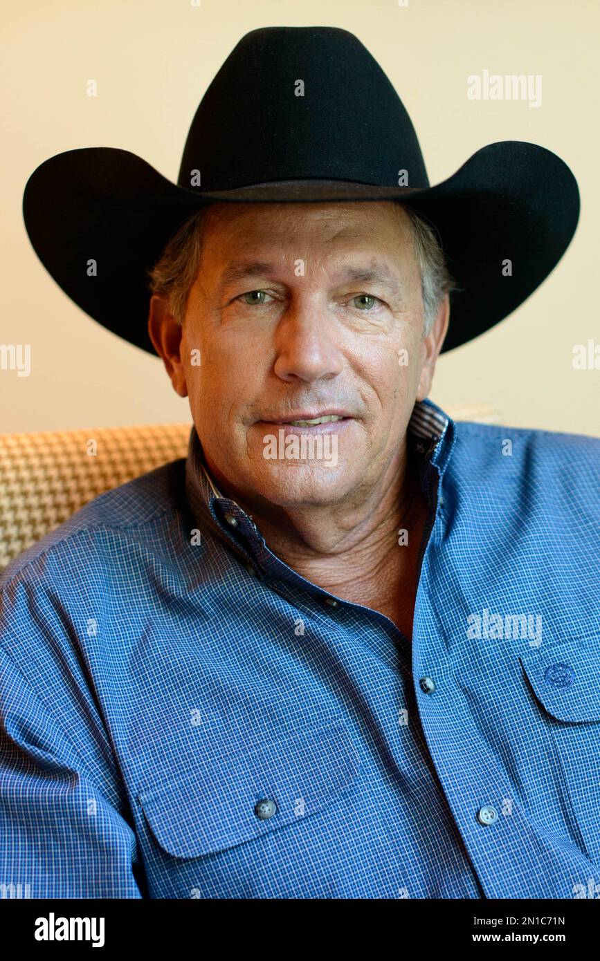 George Strait poses for a portrait following his press conference at ...