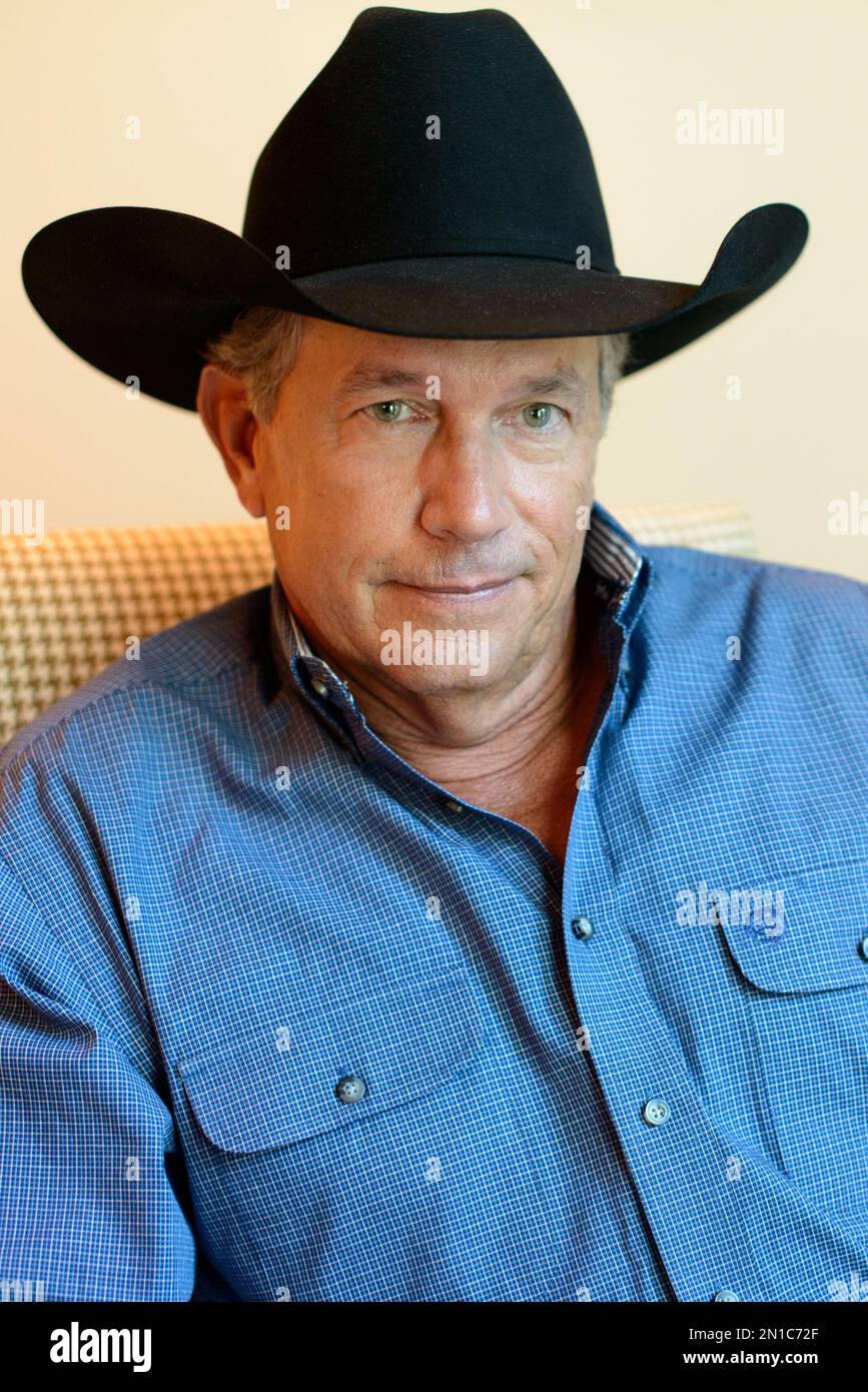 George Strait poses for a portrait following his press conference at ...