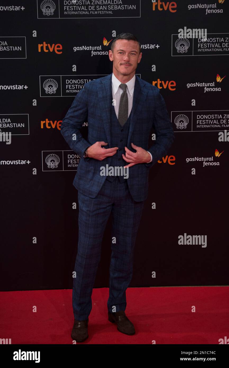 British actor, Luke Evans, poses for photographers, on arrival at the ...