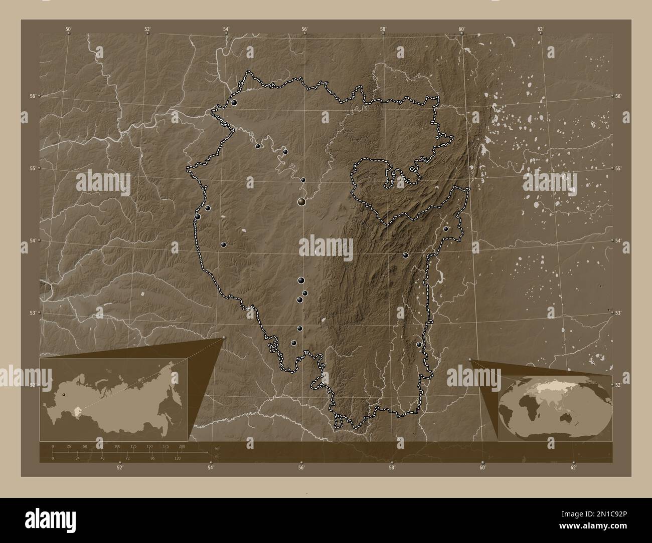 Bashkortostan map hi-res stock photography and images - Alamy
