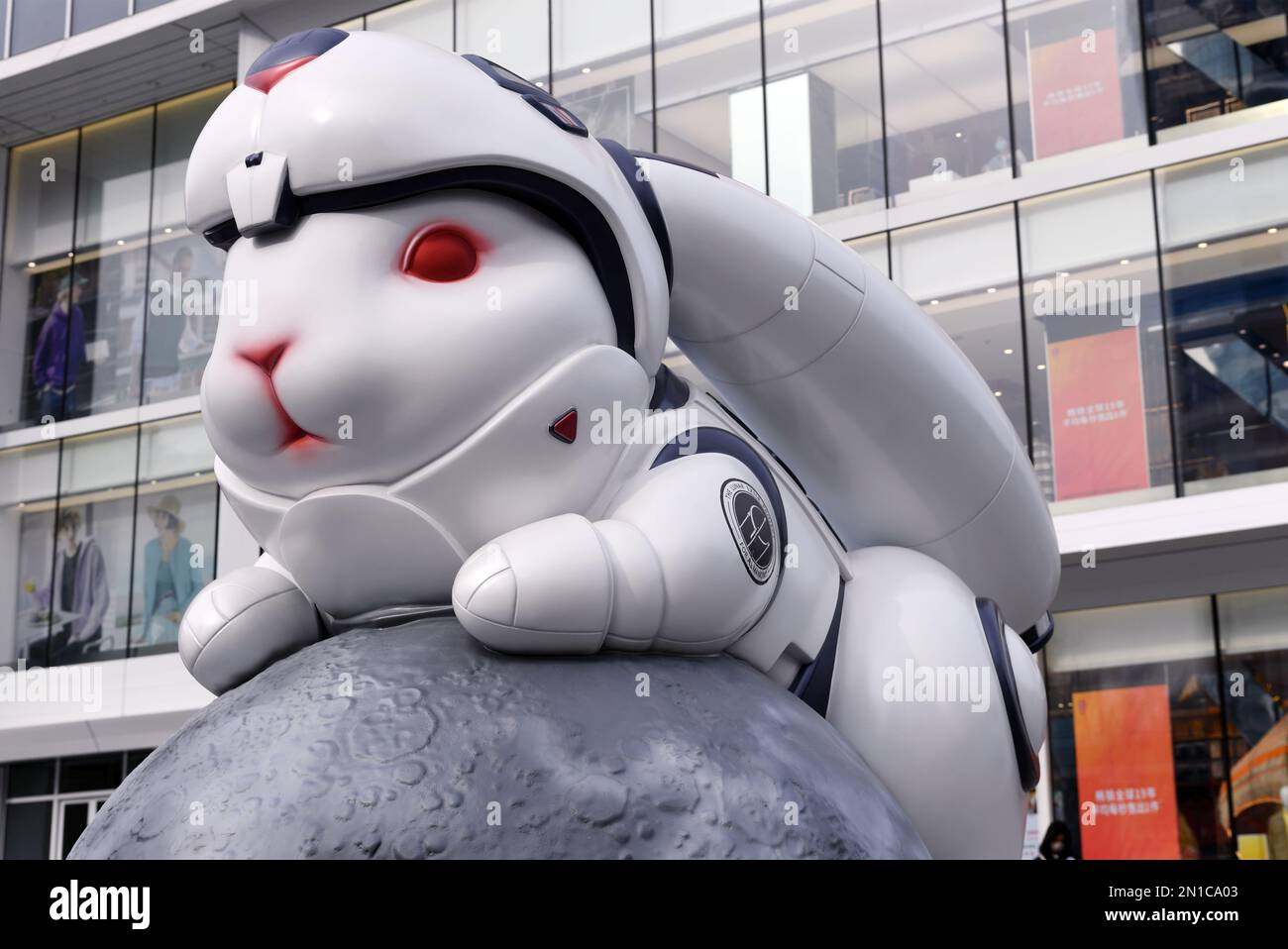 Beijing, Beijing, China. 6th Feb, 2023. On February 2, 2023, a lovely ''robot rabbit'' appeared ...