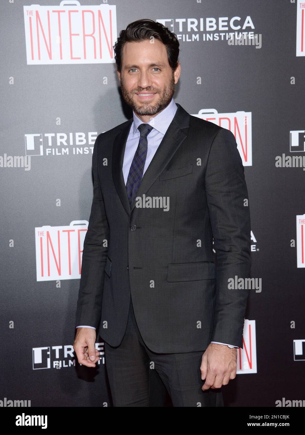 Actor Edgar Ramirez attends the premiere of "The Intern" at the ...