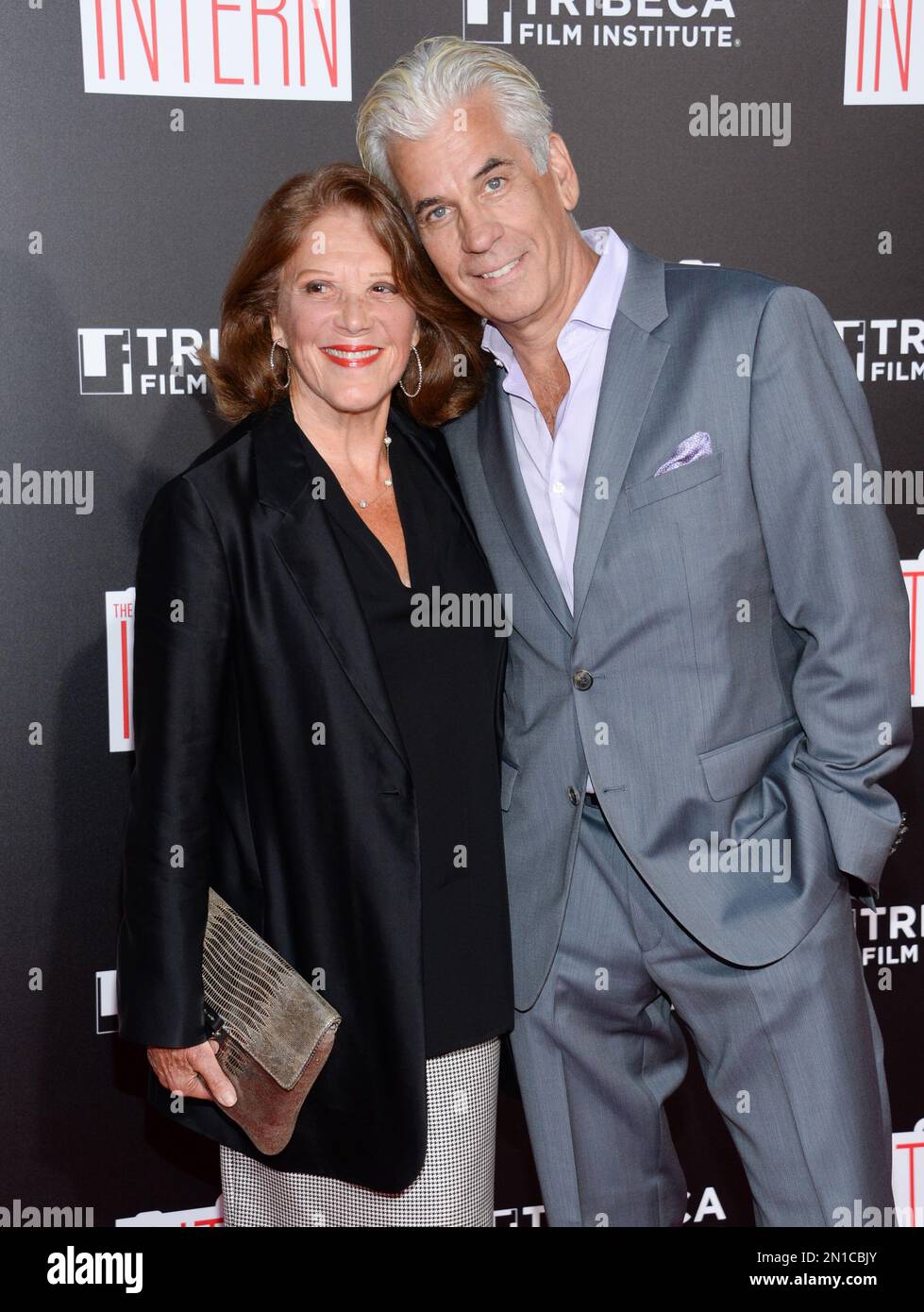 Actress Linda Lavin and husband Steve Bakunas attend the premiere of ...