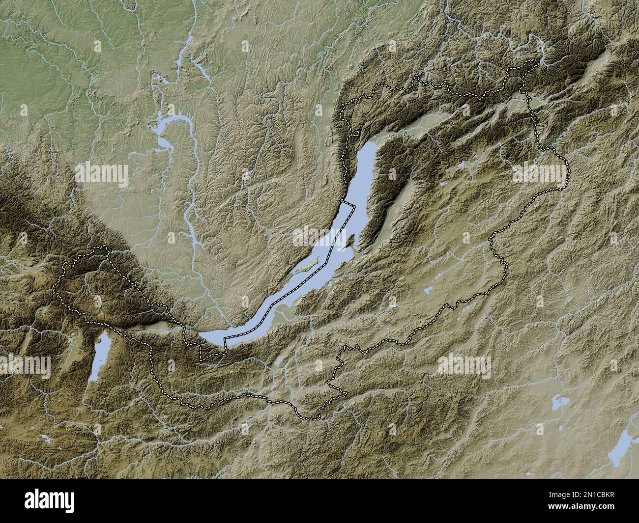 Buryat, republic of Russia. Elevation map colored in wiki style with ...