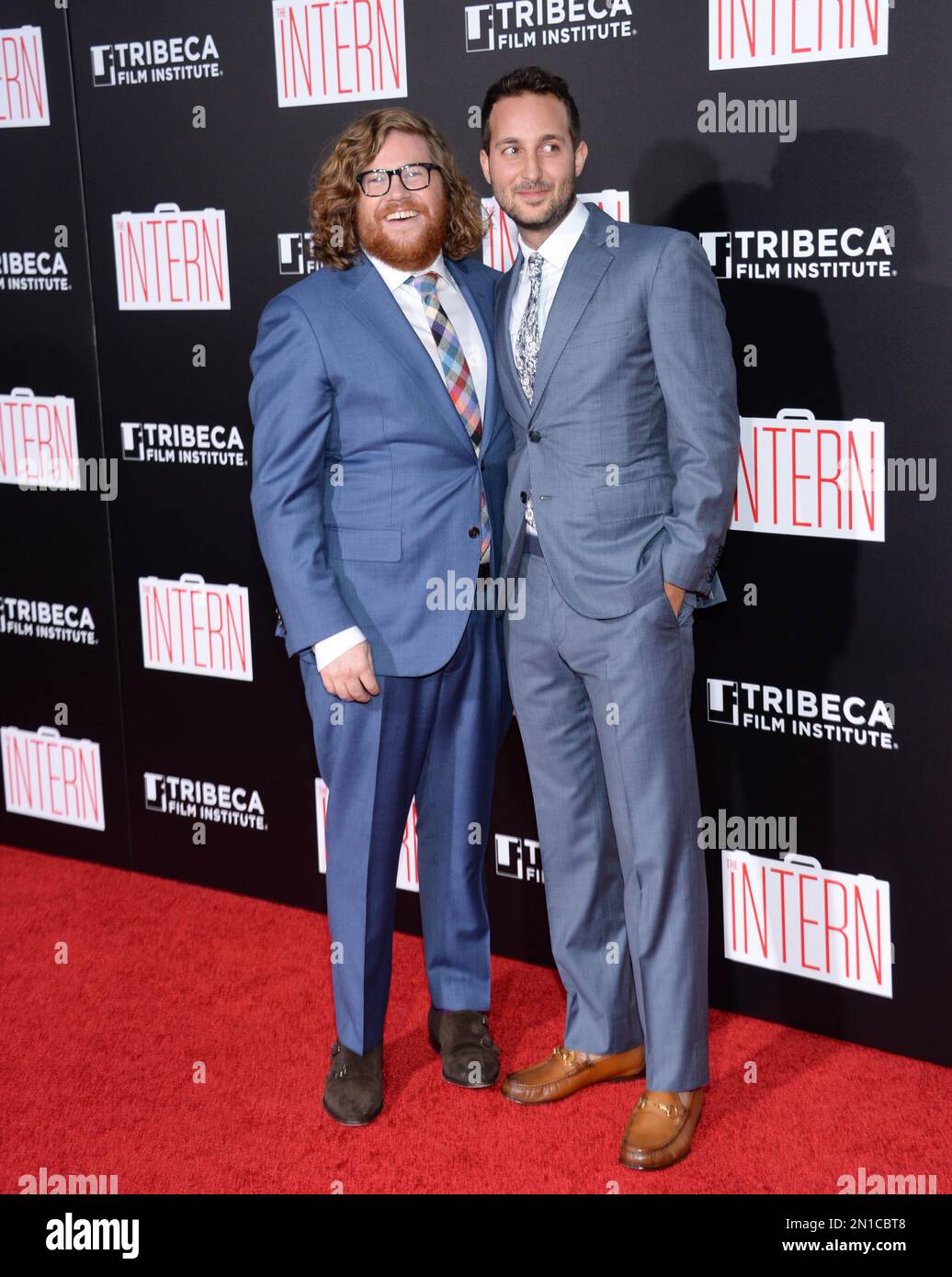 Actors Zack Pearlman, left, and Jason Orley attend the premiere of "The ...